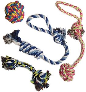 otterly pets puppy dog pet rope toys for small to medium dogs (set of 4)