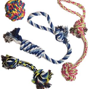 Otterly Pets Puppy Dog Pet Rope Toys for Small to Medium Dogs (Set of 4)