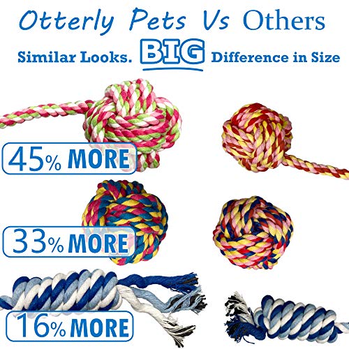 Otterly Pets Puppy Dog Pet Rope Toys for Small to Medium Dogs (Set of 4)