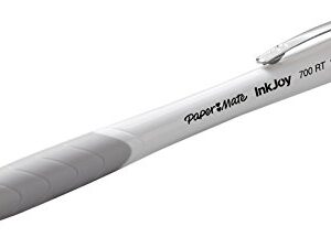 Paper Mate InkJoy 700RT Retractable Ballpoint Pens, Medium Point, White Barrel, Black Ink, 4 Pack (1945911)