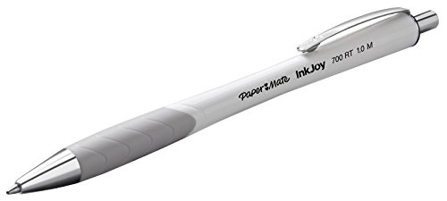 Paper Mate InkJoy 700RT Retractable Ballpoint Pens, Medium Point, White Barrel, Black Ink, 4 Pack (1945911)