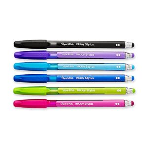 Paper Mate InkJoy 2 in 1 Stylus Ballpoint Pens, Medium Point, Assorted, Box of 24