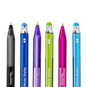 Paper Mate InkJoy 2 in 1 Stylus Ballpoint Pens, Medium Point, Assorted, Box of 24