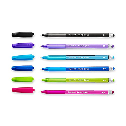 Paper Mate InkJoy 2 in 1 Stylus Ballpoint Pens, Medium Point, Assorted, Box of 24