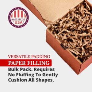 Partners Brand 10 lb. Kraft Crinkle Paper Packing, Shipping, and Moving Box Filler Shredded Paper for Box Package, Basket Stuffing, Bag, Gift Wrapping, Holidays, Crafts, and Decoration