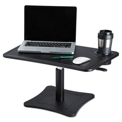 Victor DC240B High Rise Collection Adjustable Laptop Stand/Platform with Storage Cup, Air Hydraulic Lever Easily Raises and Lowers The Platform, Black