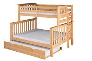 camaflexi santa fe bunk, twin over full, natural