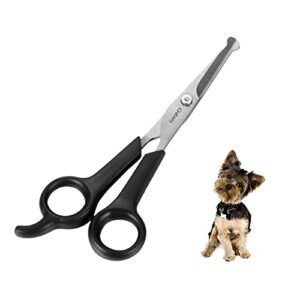 chibuy professional pet grooming scissors with round tip stainless steel dog eye cutter for dogs and cats, professional grooming tool, size 6.70" x 2.6" x 0.43"