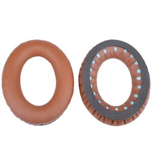 Memory Foam Earpads Ear Cushions Kit for Bose QuietComfort 2 / QuietComfort 15 / QC2 / QC15 / QC25 / QC35 / Ae2 / Ae2i / Ae2w Headphones (Brown)