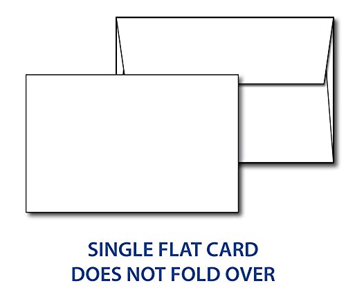 4" x 6" White Cardstock - Blank Stock for Invitations, Index or Note Cards - Heavy 80lb Cover Inkjet/Laser Printer Compatible (40 Cards with Envelopes)