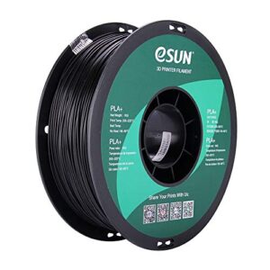 esun pla pro (pla+) 3d printer filament, dimensional accuracy +/- 0.03mm, 1kg spool, 1.75mm, black