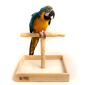 Deluxe Large Tabletop NU Perch - Parrot T Perch Stand Large