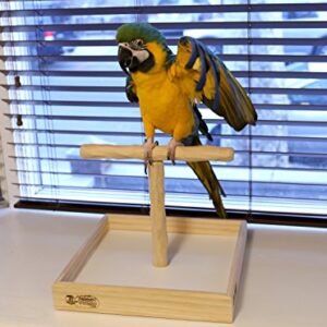 Deluxe Large Tabletop NU Perch - Parrot T Perch Stand Large