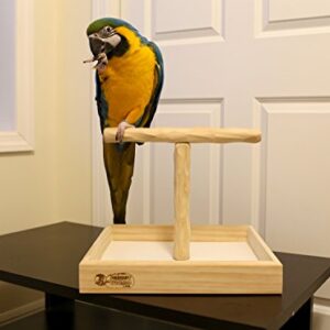 Deluxe Large Tabletop NU Perch - Parrot T Perch Stand Large