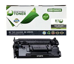 renewable toner 87x micr high yield replacement for hp 87x 87a | hp enterprise m506 m506dn m506n m506x m501 m501dn mfp m527 m527dn m527f | cf287x cf287a check printer ink