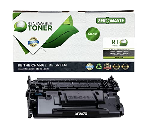 Renewable Toner 87X MICR High Yield Replacement for HP 87X 87A | HP Enterprise M506 M506dn M506n M506x M501 M501dn MFP M527 M527dn M527f | CF287X CF287A Check Printer Ink