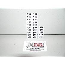 (25) snack vending machine $1.50 / $1.55 price labels!