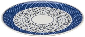 villeroy & boch casale blu pizza/buffet plate, 12.5 in, white/blue