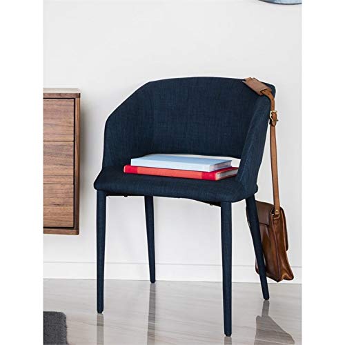 Moe's Home Collection HK-1002-26 William Dining Chairs, Navy Blue