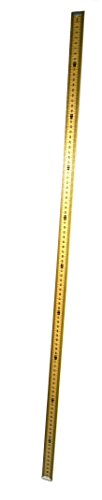 Double Sided Meter Stick - Hardwood Metric Meter Stick, Horizontal Reading & Protective Metal Ends - Eisco Labs