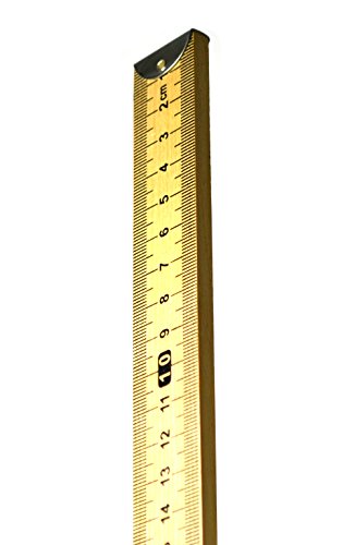 Double Sided Meter Stick - Hardwood Metric Meter Stick, Horizontal Reading & Protective Metal Ends - Eisco Labs