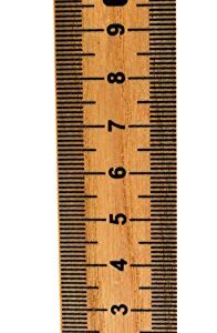 Double Sided Meter Stick - Hardwood Metric Meter Stick, Horizontal Reading & Protective Metal Ends - Eisco Labs