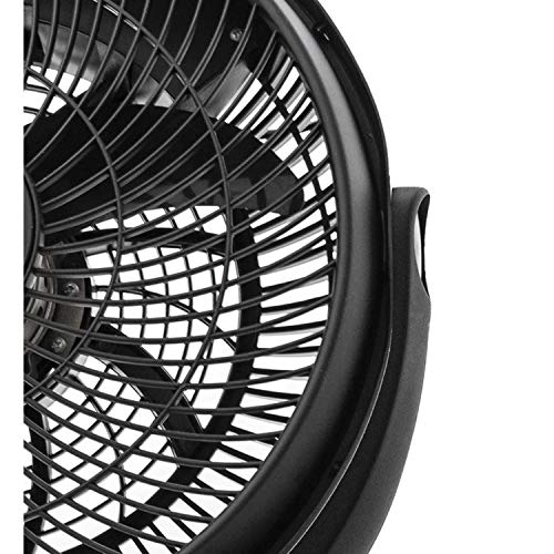 Brentwood Kool Zone High Velocity Air Circulator Fan, 2in1 3-Speed 12-inch, Black