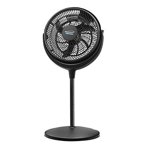 Brentwood Kool Zone High Velocity Air Circulator Fan, 2in1 3-Speed 12-inch, Black