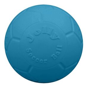 jolly pets large soccer ball floating-bouncing dog toy, 8 inch diameter, ocean blue