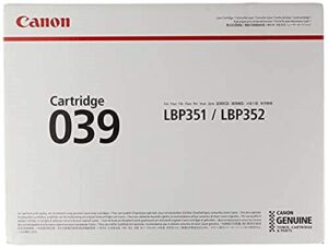 canon genuine toner, cartridge 039 black (0287c001), 1 pack, for canon imageclass lbp352dn, lbp351dn laser printers