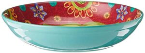 certified international tunisian sunset serving/pasta bowl, 13.25" x 3", multicolor