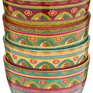 Certified International Tunisian Sunset Ice Cream Bowls (Set of 4), 5.25", Multicolor