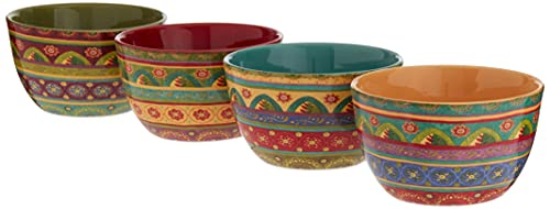 Certified International Tunisian Sunset Ice Cream Bowls (Set of 4), 5.25", Multicolor