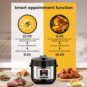 NUWAVE Nutri-Pot 6-Quart Digital Pressure Cooker with Sure-Lock Safety System; Dishwasher-Safe Non-Stick Inner Pot; 11 Pre-Programmed Presets; Detachable Pressure Pot Lid for Easy Cleaning; (6-Quart)