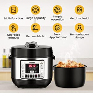 NUWAVE Nutri-Pot 6-Quart Digital Pressure Cooker with Sure-Lock Safety System; Dishwasher-Safe Non-Stick Inner Pot; 11 Pre-Programmed Presets; Detachable Pressure Pot Lid for Easy Cleaning; (6-Quart)