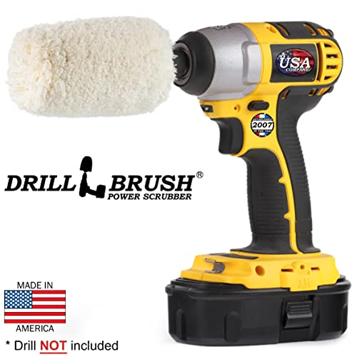 Drill Brush - Soft - Cotton - Cone - Buffer Polisher - Car Buffer - Buffing Wheel - Polisher - Metal - Chrome - Stainless Steel - Aluminum - Titanium - Glass - Wood - Buffer - Wheels - Rims - Engine