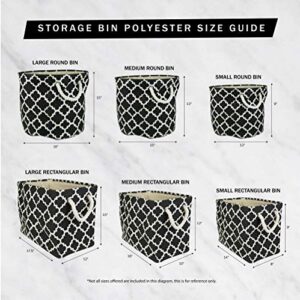 DII Burlap Storage Collection Collapsible Bin, Small Round, 12x9", Gray