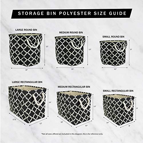 DII Burlap Storage Collection Collapsible Bin, Small Round, 12x9", Gray