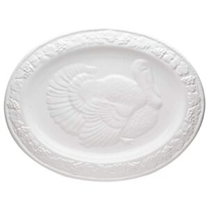 red vanilla classic turkey platter, 18", white