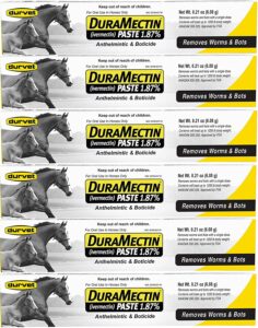 durvet duramectin equine wormer paste - 6 tubes