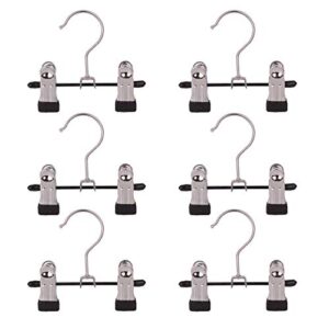 aligle adjustable stainless steel shoe rack pants folder multi-functional portable travel laundry washing machine rack hooks socks clip boot hanger set of 6 (6)