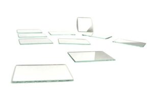 10 pack glass plane mirrors - unmounted - 3"x2" approximate size - eisco labs