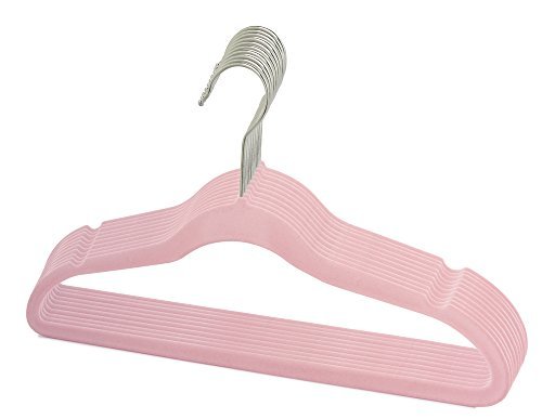 Only Hangers "Petite" Size Pink Velvet Suit Hangers - 25 Pack