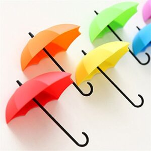 UYIKOO Key Holder Key Hanger Wall Key 6 PCS Colorful Umbrella Wall Rack Wall Key Holder Key Organizer for Keys, Jewelry and Other Small Items (6PCS)