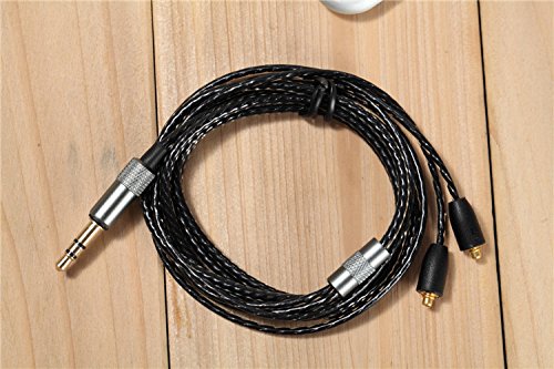 OFC Upgrade Audio Cable Cord for Shure SE846 SE535 SE425 SE315 SE215 UE900 (Black)