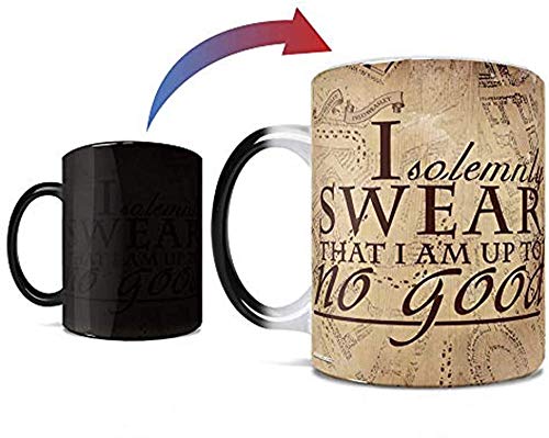 Morphing Mugs Harry Potter - Hogwarts Marauder's Map - I Solemnly Swear - 11 oz Heat Sensitive Mug – Image Revealed With HOT Liquid added! - Officially Licensed Collectible