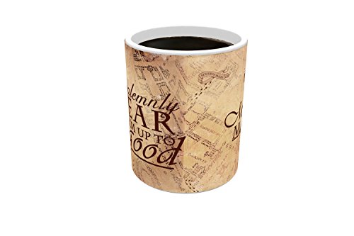 Morphing Mugs Harry Potter - Hogwarts Marauder's Map - I Solemnly Swear - 11 oz Heat Sensitive Mug – Image Revealed With HOT Liquid added! - Officially Licensed Collectible