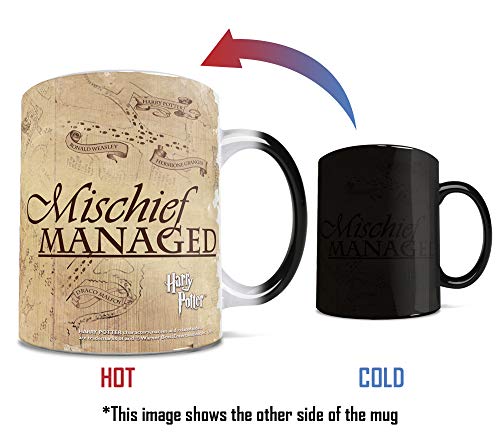 Morphing Mugs Harry Potter - Hogwarts Marauder's Map - I Solemnly Swear - 11 oz Heat Sensitive Mug – Image Revealed With HOT Liquid added! - Officially Licensed Collectible