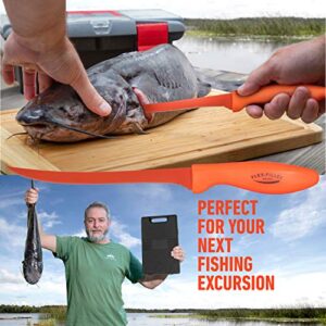 Flex Fillet Fishing Cutlery Set with Sharpening Steel, Cutting Board and Durable Leymar Handles, 5-peice