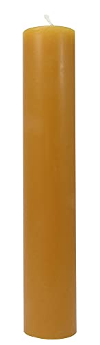 Beeswax Candle Works, 8.5 x 1.5-Inch Pillar, 35-Hour, 100% USA Beeswax